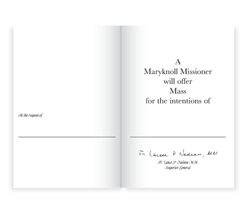 Intentions Mass Card (Jesus) | Mass Cards